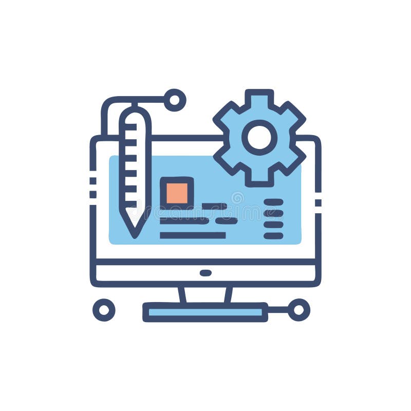 Innovative CAD Design Icon Representation Stock Illustration ...