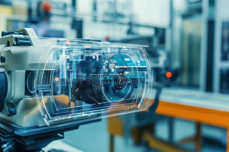Innovative Camera Technology Displayed in a Modern Manufacturing ...