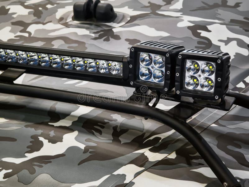 Innovative Camouflaged Vehicle Light Bar with LED Technology Showcasing ...