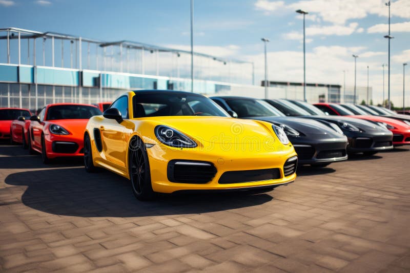 Innovative Car Designs on Display. Stock Illustration - Illustration of ...