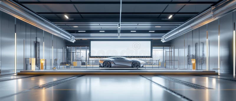 Innovative Car Production Line Showcasing Assembly Process and Digital ...