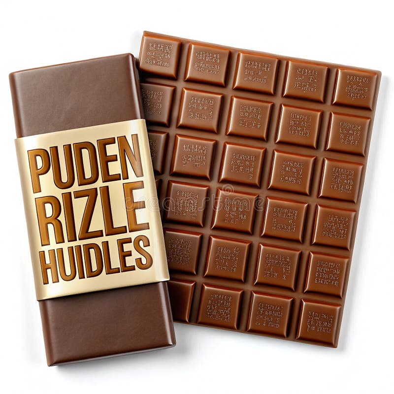 Puzzle Themed Chocolate Bar Wrapper with Hidden Riddles Stock ...