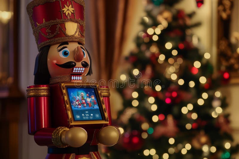 Interactive Christmas Nutcracker Toy Stock Illustration - Illustration ...
