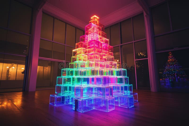 Modular Interactive Christmas Tree Design Stock Illustration ...