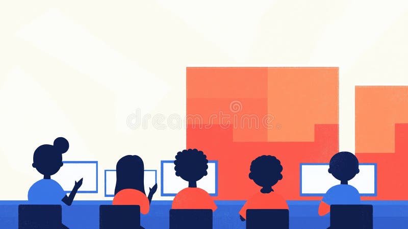 Innovative Classroom Setting with Diverse Students Engaged in Learning ...