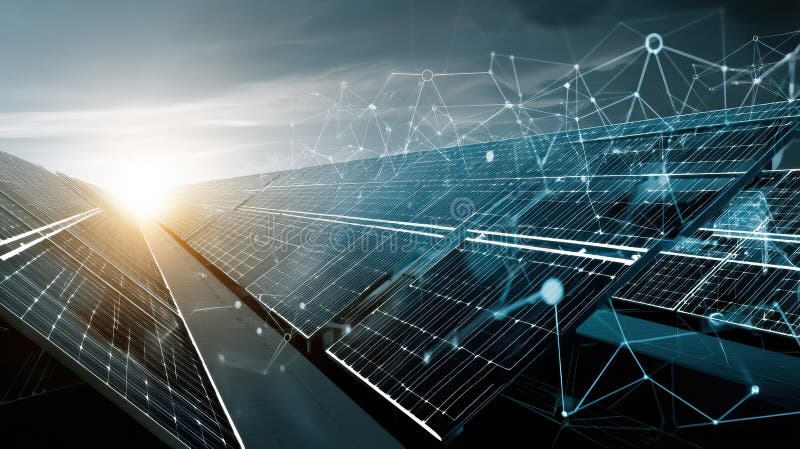 Innovative Clean Energy Technology Featuring Solar Panels and AI ...