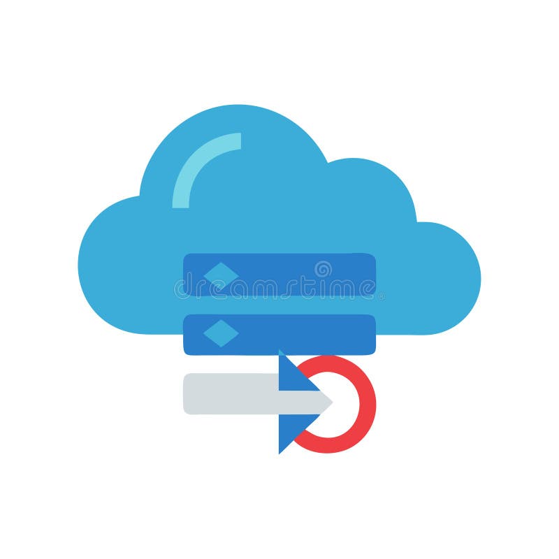 Innovative Cloud Backup Icon Stock Vector - Illustration of device ...