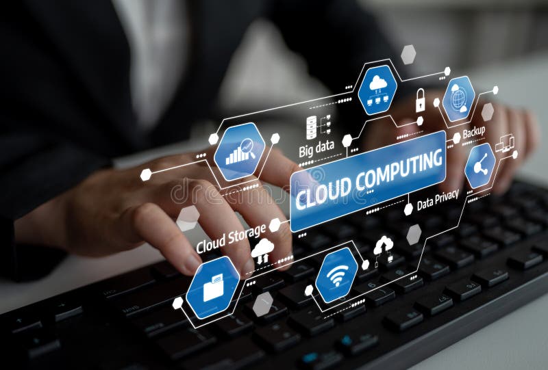 Innovative Cloud Computing Concept with Data Solutions and Security Features Highlighted by a ...