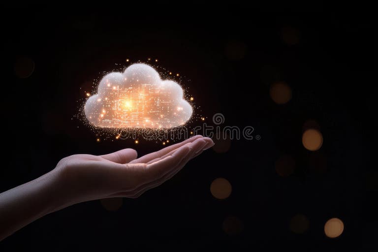 Innovative Cloud Computing Concept Digital Space Visual Representation ...