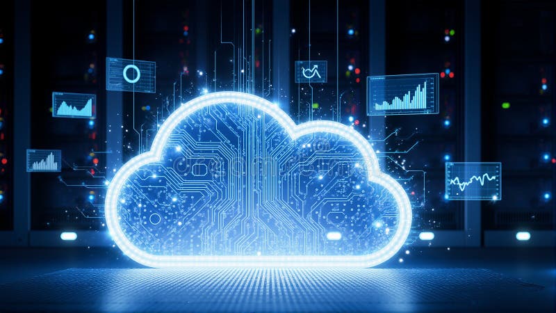 Innovative Cloud Computing Solutions: the Future of Data Storage Stock Illustration ...