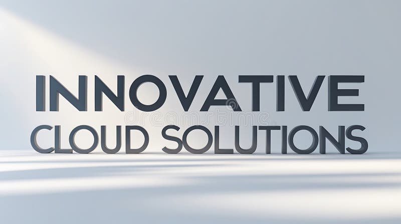 Innovative Cloud Solutions Showcased in Modern Typography on a ...