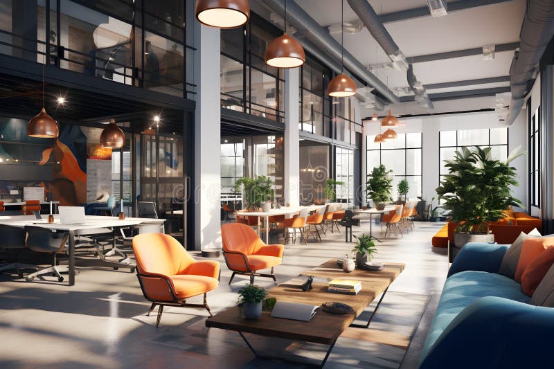 Innovative Co-working Setup Promoting Shared Creativity Stock ...