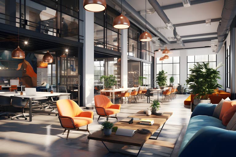 Innovative Co-working Setup Promoting Shared Creativity Stock ...