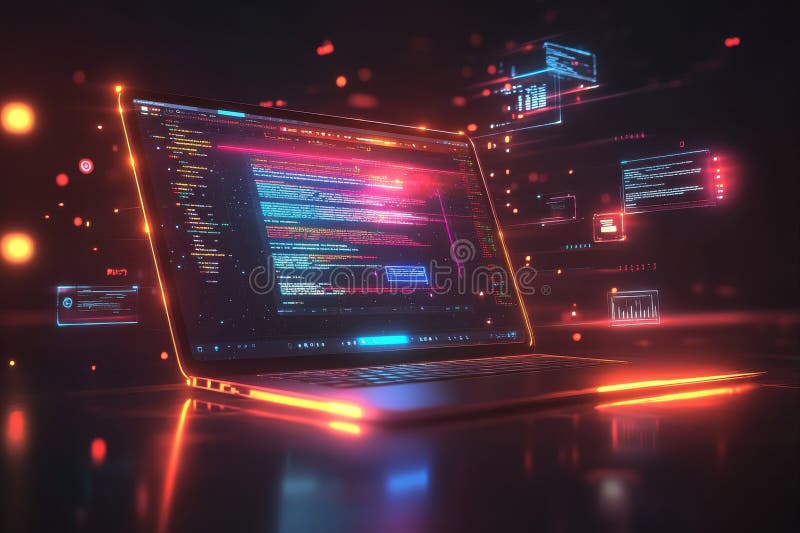 Innovative Coding Simulation Digital Workspace Visual Technology Virtual Environment Dynamic