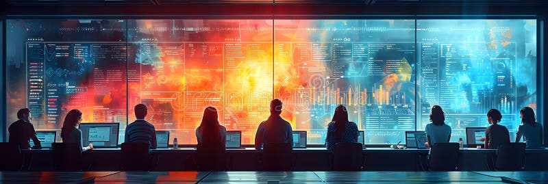 Innovative Collaboration in Progress Stock Illustration - Illustration ...