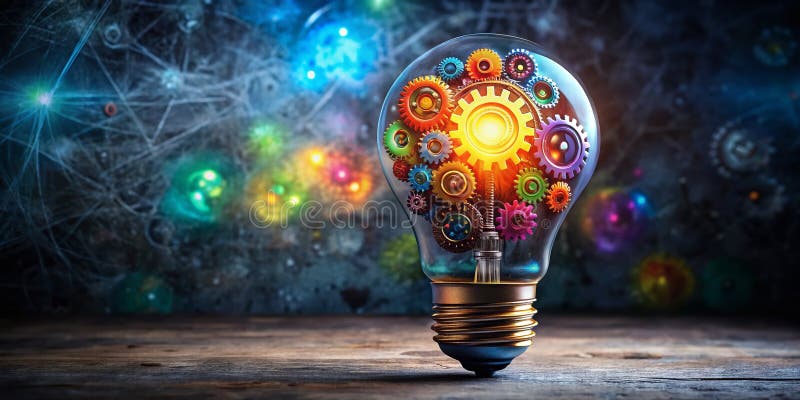 Innovative Colorful Light Bulb Design a Symphony of Gears Ideas and ...