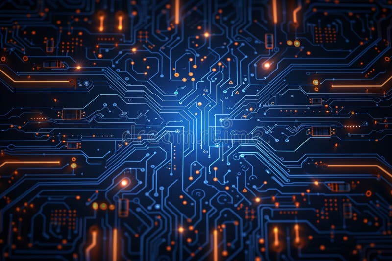 Innovative Communication Abstract Digital Backdrop, Circuit Board ...