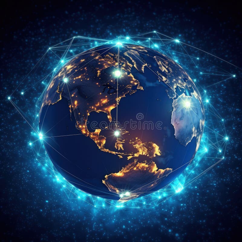 Innovative Communication Tech, Concept of a Globally Connected World ...