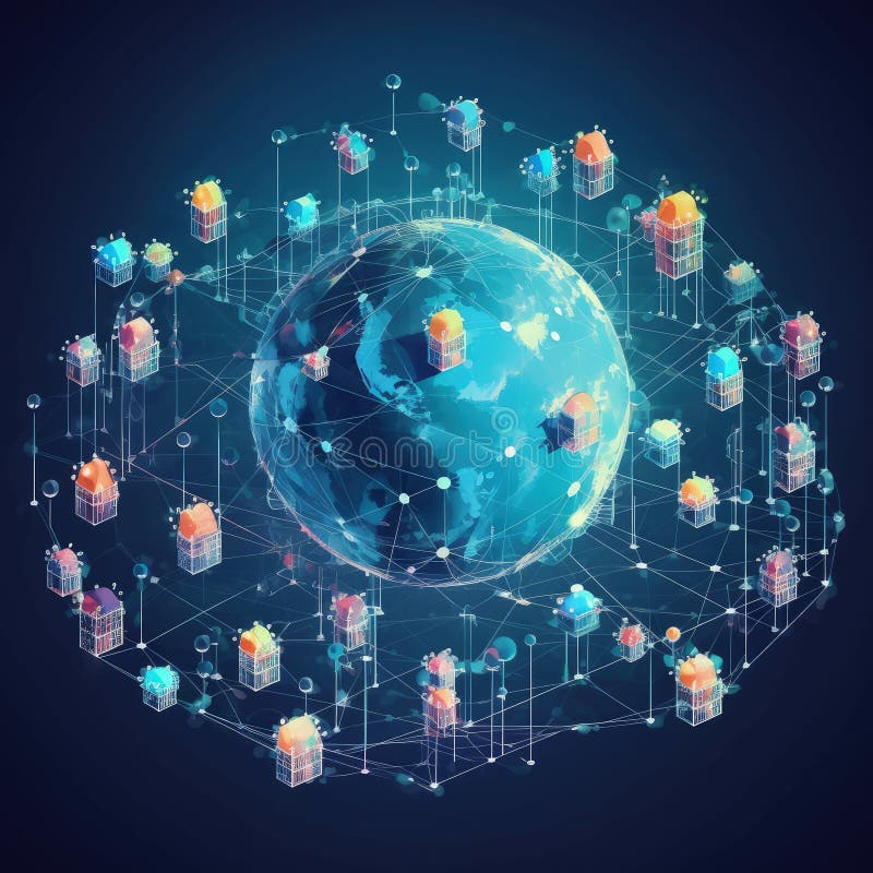 Innovative Communication Tech, Concept of a Globally Connected World ...