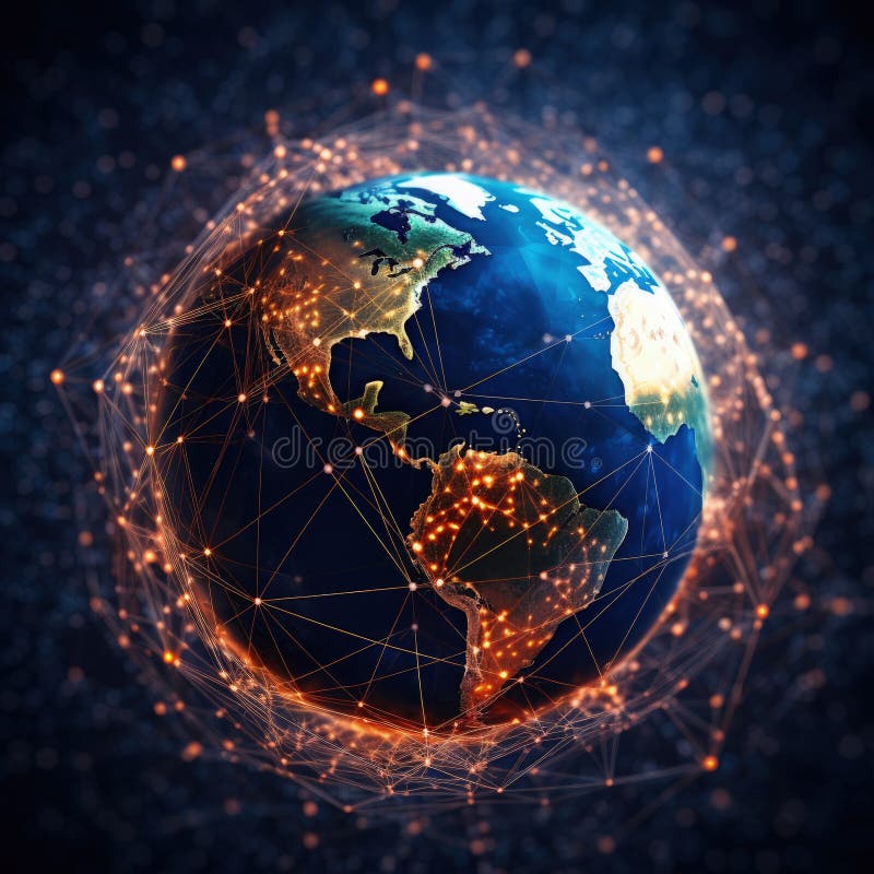 Innovative Communication Tech, Concept of a Globally Connected World ...