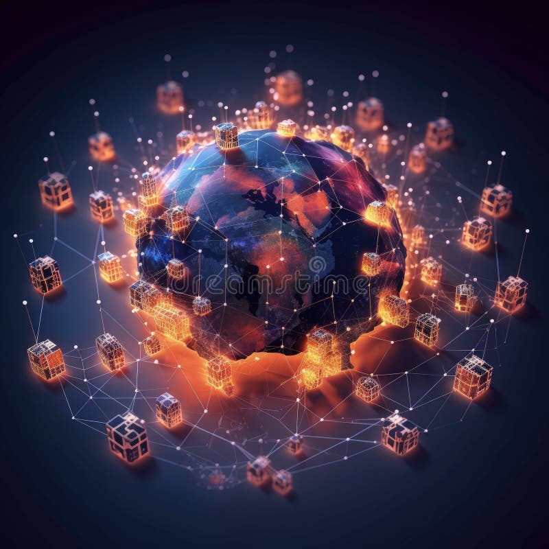 Innovative Communication Tech, Concept of a Globally Connected World ...