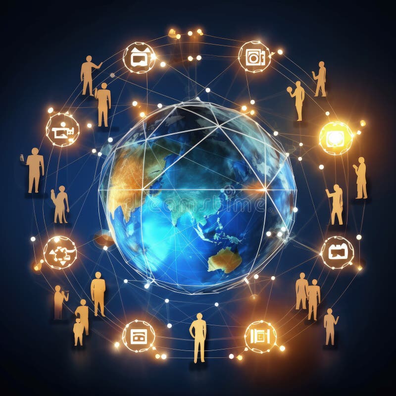 Innovative Communication Tech, Concept of a Globally Connected World ...