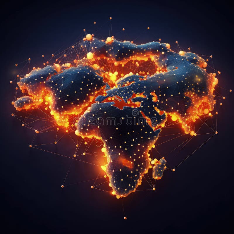 Innovative Communication Tech, Concept of a Globally Connected World ...