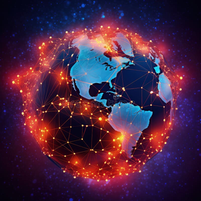 Innovative Communication Tech, Concept of a Globally Connected World ...