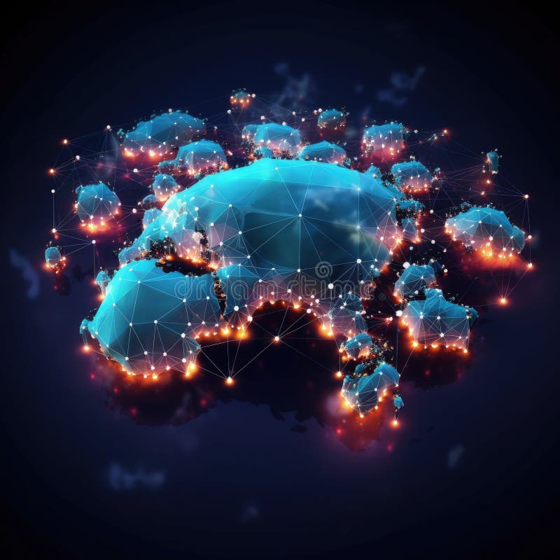 Innovative Communication Tech, Concept of a Globally Connected World ...