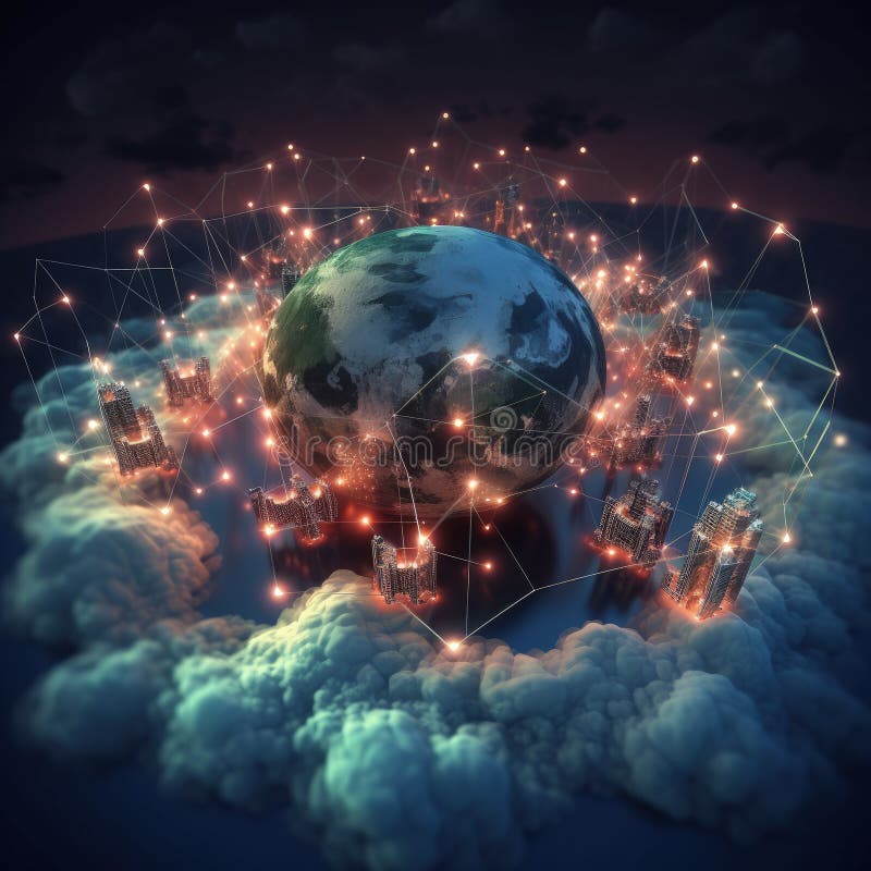 Innovative Communication Tech, Concept of a Globally Connected World ...