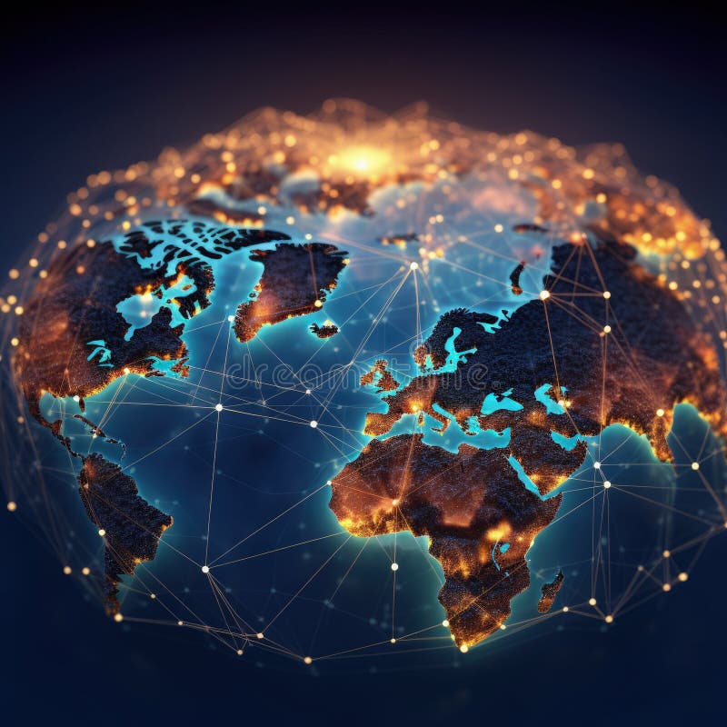 Innovative Communication Tech, Concept of a Globally Connected World ...