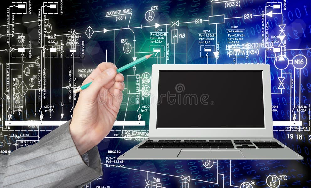 Innovative Computer Technology Stock Image - Image of computer, blue: 52816803