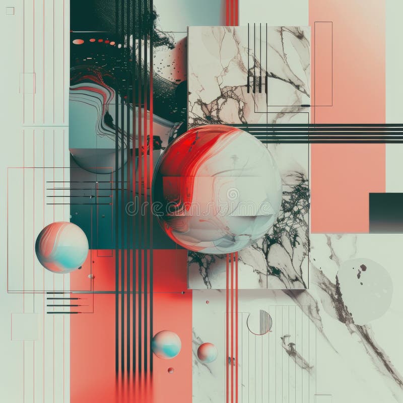 Innovative Conceptual Background Featuring Modern Art. Stock ...