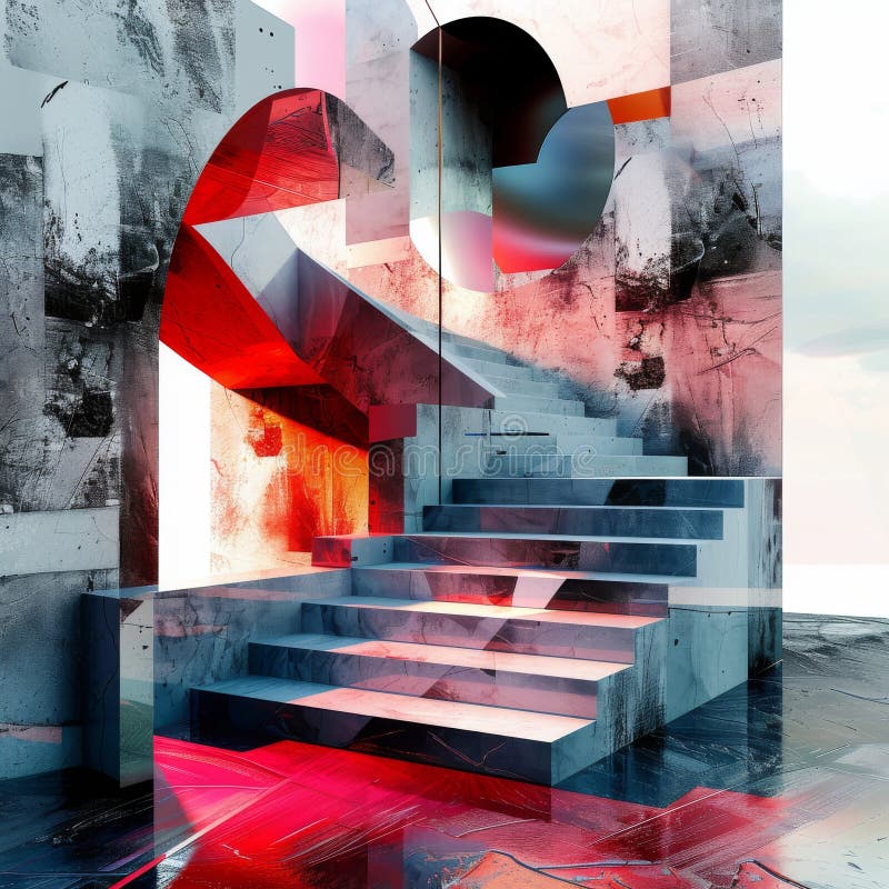 Innovative Conceptual Background Featuring Modern Art. Stock ...
