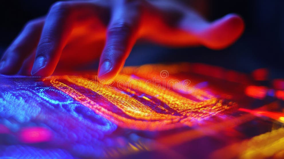 Innovative Conductive Ink Application for Smart Interface Design Stock ...