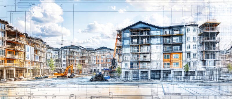 Innovative Construction Site Collage Showcasing Modern Urban ...