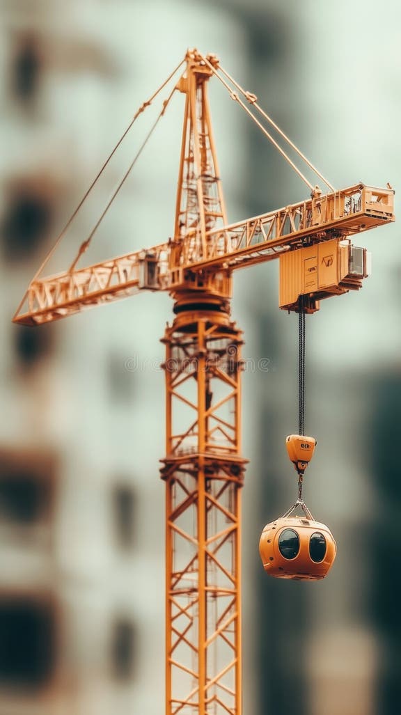 Innovative Construction Site Showcasing AI-driven Crane Technology Enhancing Efficiency in Urban ...