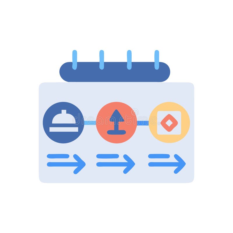 Innovative Construction Timeline Icon for Planning Stock Image ...