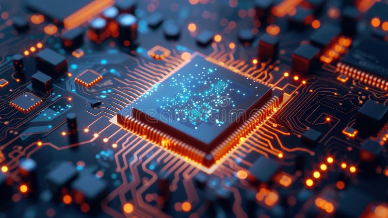 Innovative Cpu Processing Data on Motherboard with Integrated Circuit ...