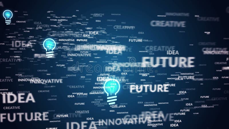 Innovative Creative Future Idea Loop Animation Stock Video - Video of ...