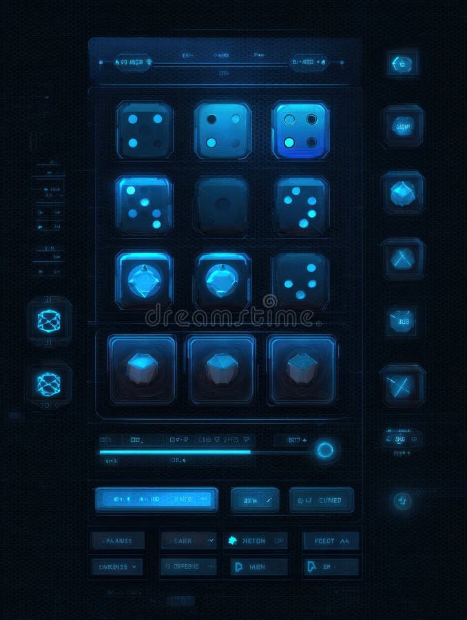 Innovative Crypto Dice Game Interface Featuring Glowing Blue Design and ...