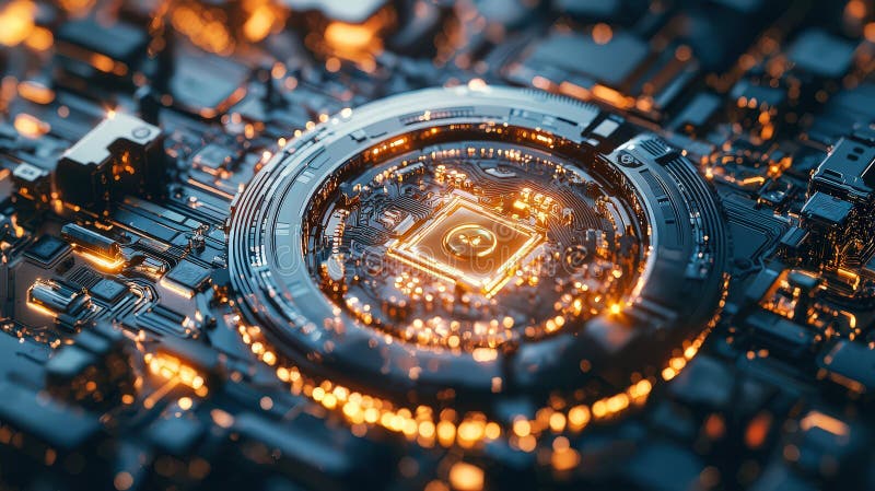 Innovative Cryptography Technology Showcase Digital Environment Abstract Art High-tech Viewpoint ...