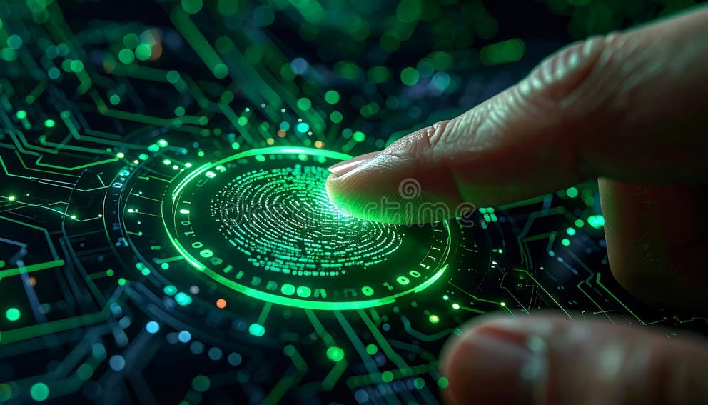 Innovative Cybersecurity Lab Exploring Digital Fingerprint Technology and Infographic Design ...