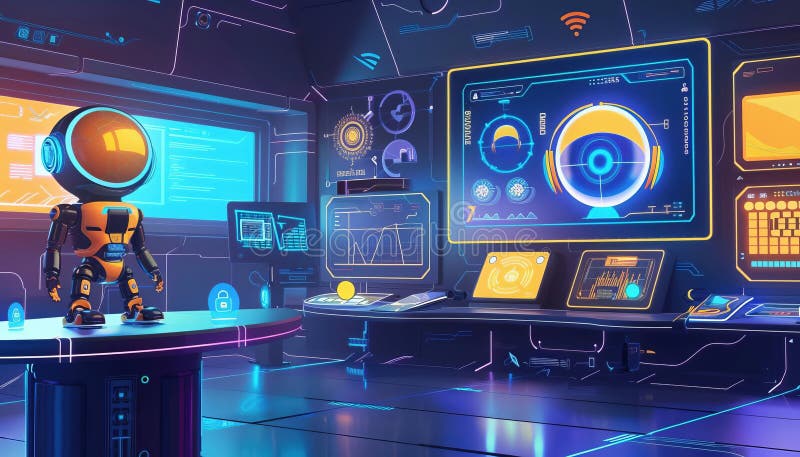 105 Innovative 3D Cartoon AI Cybersecurity System with Futuristic ...