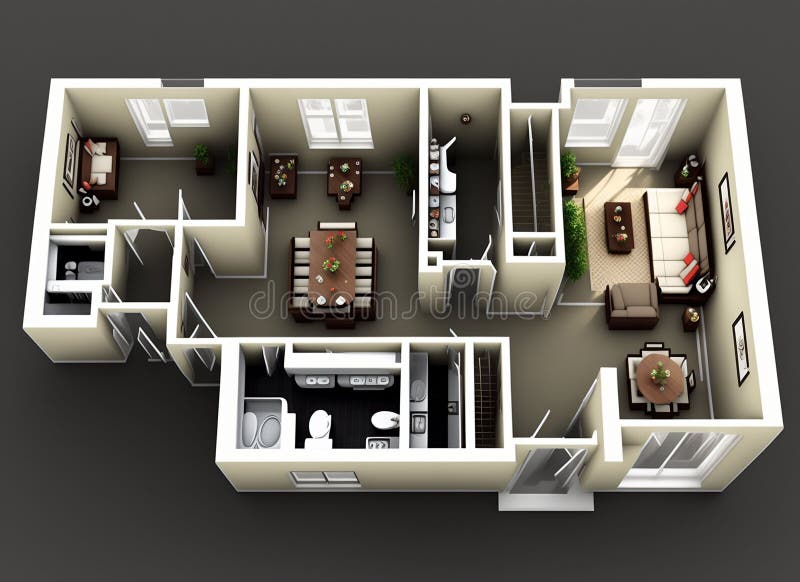 Ai Generative Innovative 3D Floor Plans for Optimal Apartment and House ...