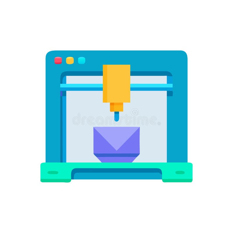 Innovative 3D Printer Designs and Applications Stock Illustration ...