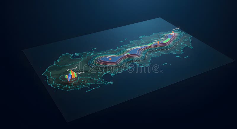 Innovative 3D Topographic Map of Japan: Detailed Elevation ...