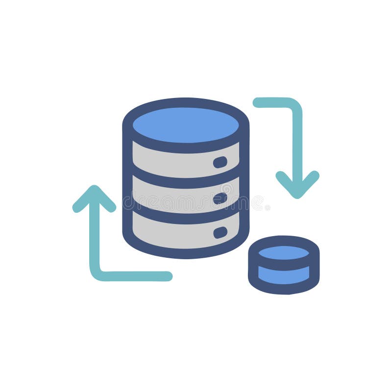 Data Backup. Database Restore. Data Recovery. Vector Stock Illustration ...