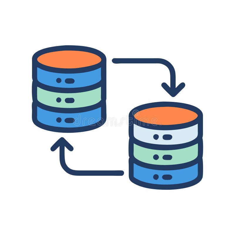 Innovative Database Replication Design Icon Stock Illustration ...