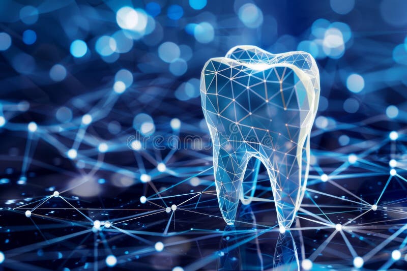 Innovative Dental Tech in Minimalistic Scene with Dynamic Light Effects ...